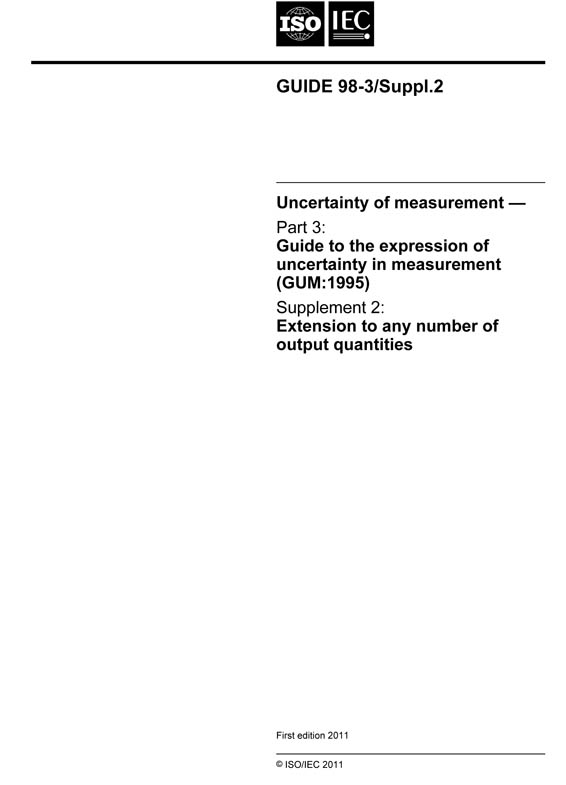 ISO/IEC GUIDE 98-3-SP2:2011 - IEC Standards - VDE Publishing House